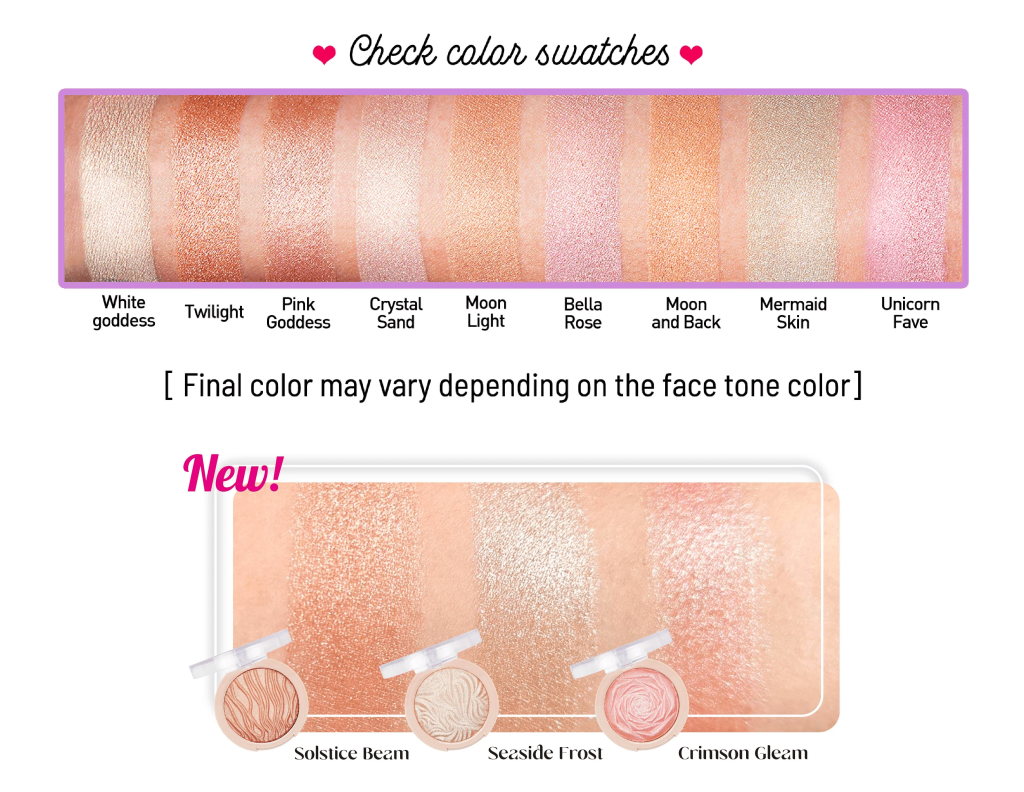 Custom Logo Baked Highlighter Palette 12 Color Glitter Highlighter