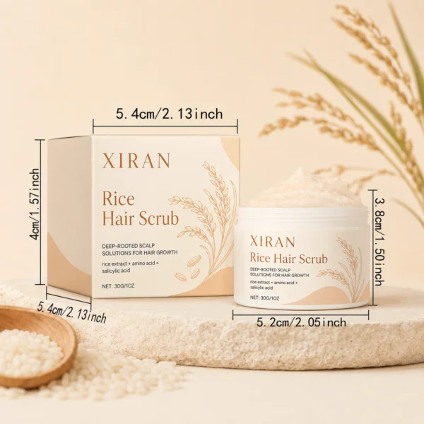 Private Label Deep Cleansing Rice Scalp Scrub