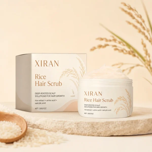 Private Label Deep Cleansing Rice Scalp Scrub